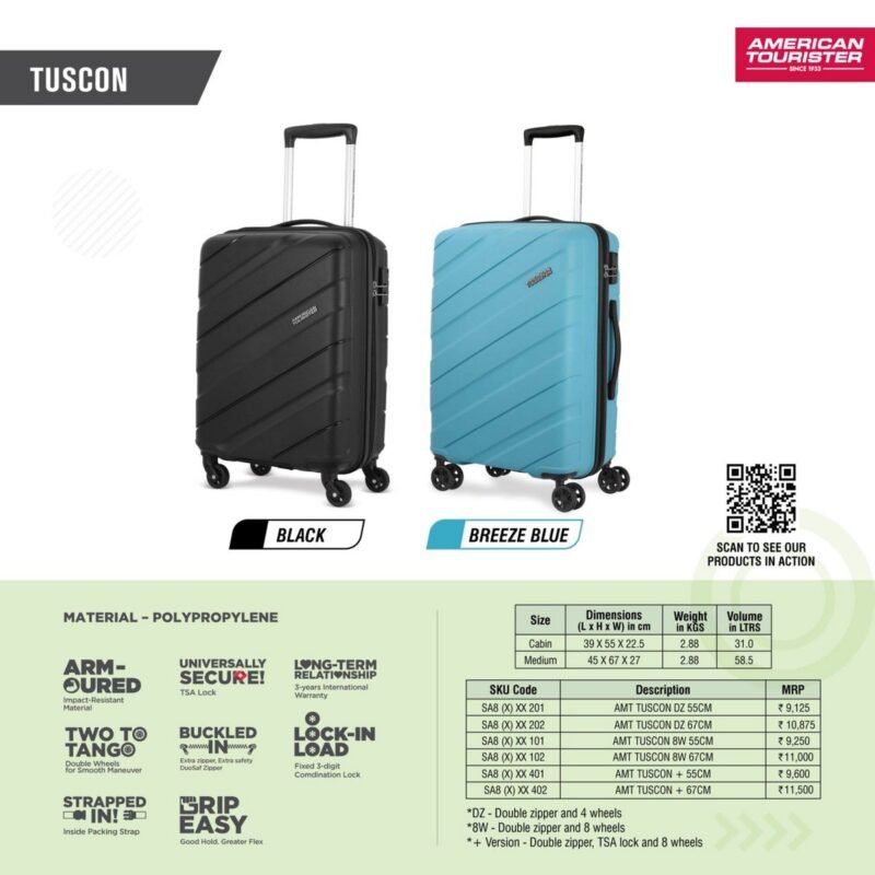 American Tourister Tuscon Hard Luggage Bag - Sunrise Trading Co.