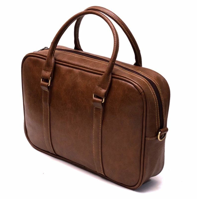 Brogues Derby Leather Laptop Carry Case - Sunrise Trading Co.